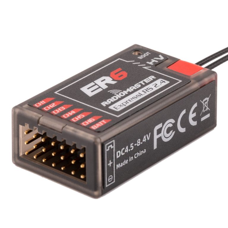 Radiomaster ER6 ELRS PWM Receiver for Airplane 6 Channel LBT